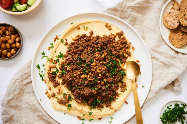 Hummus With Spiced Ground Beef Recipe | Flavour Network