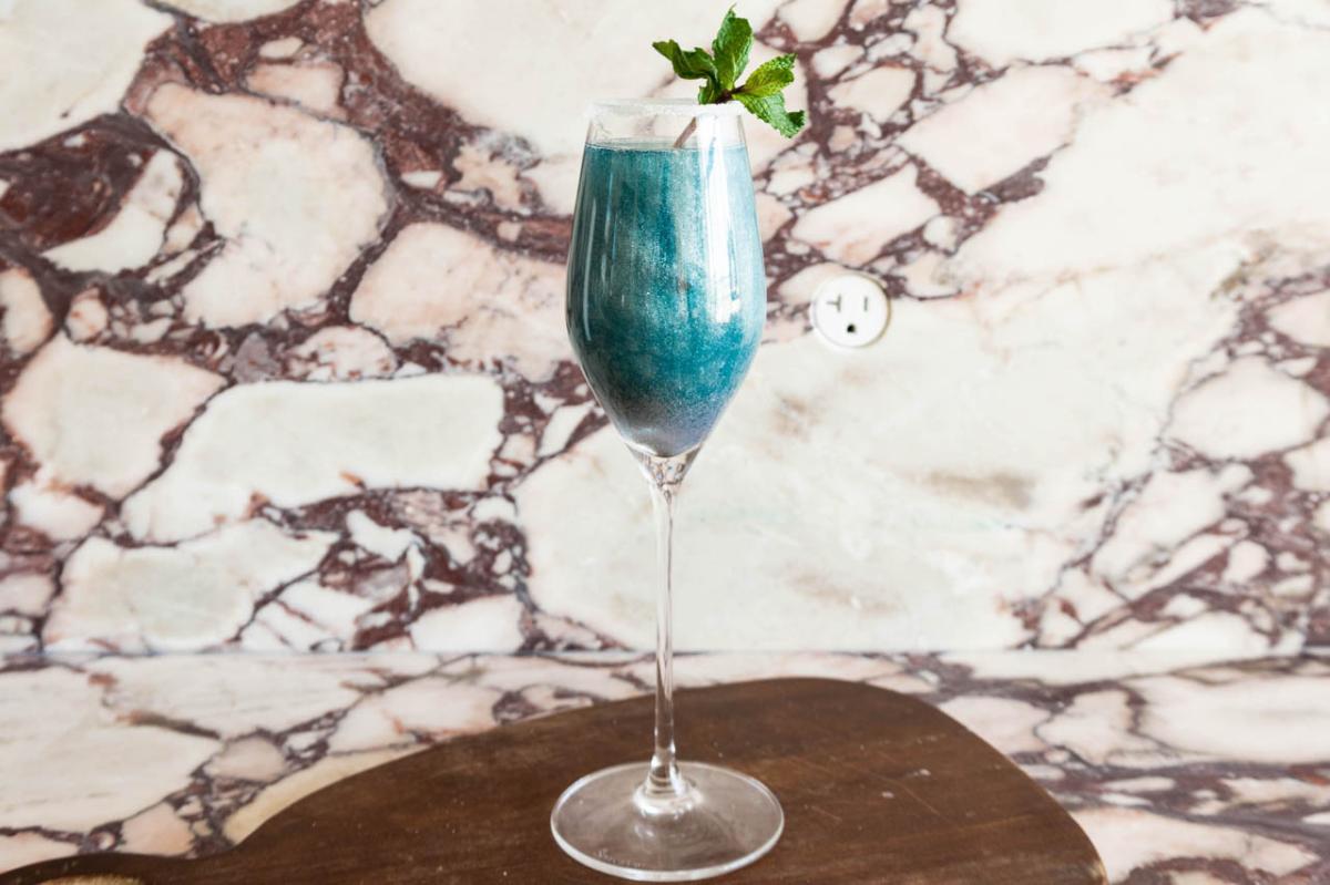 Glittery Blue Lagoon Cocktail Recipe