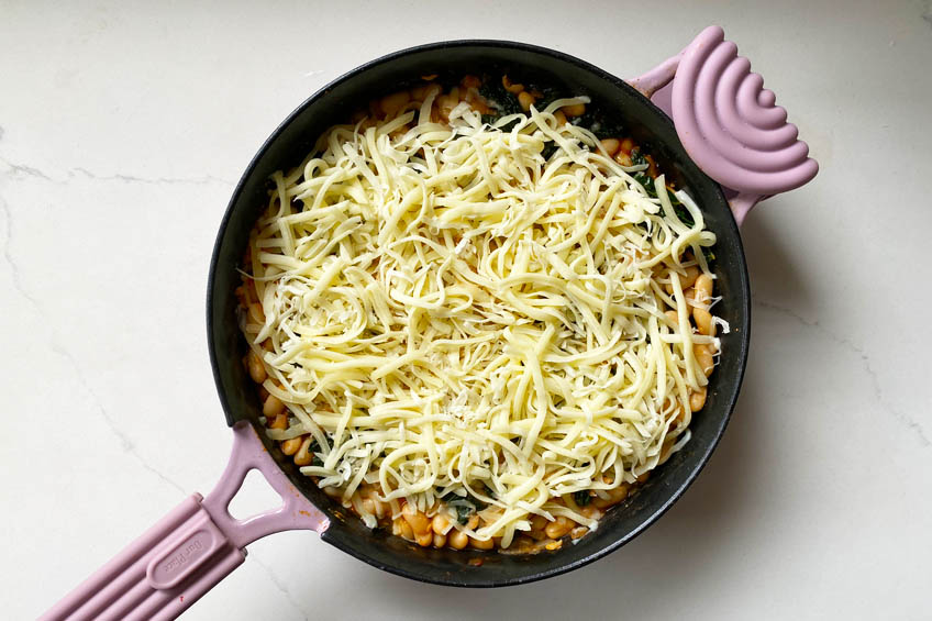 Best Cheesy Baked White Bean And Kale Skillet Recipe