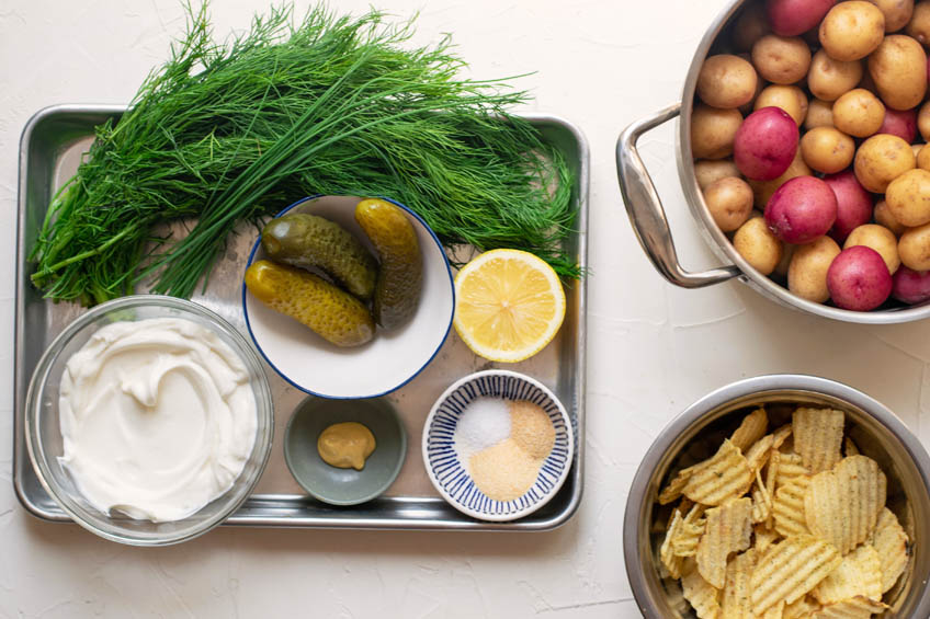 Easy Creamy Dill Pickle Potato Salad | Flavour Network