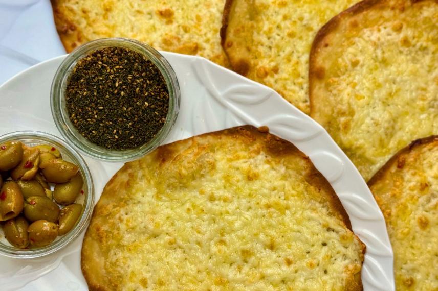 Best Cheese Manakish (Middle Eastern Flatbread) | Flavour Network