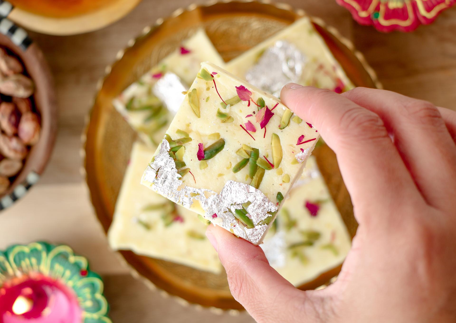 Easy Milk Barfi Recipe Perfect For Holi