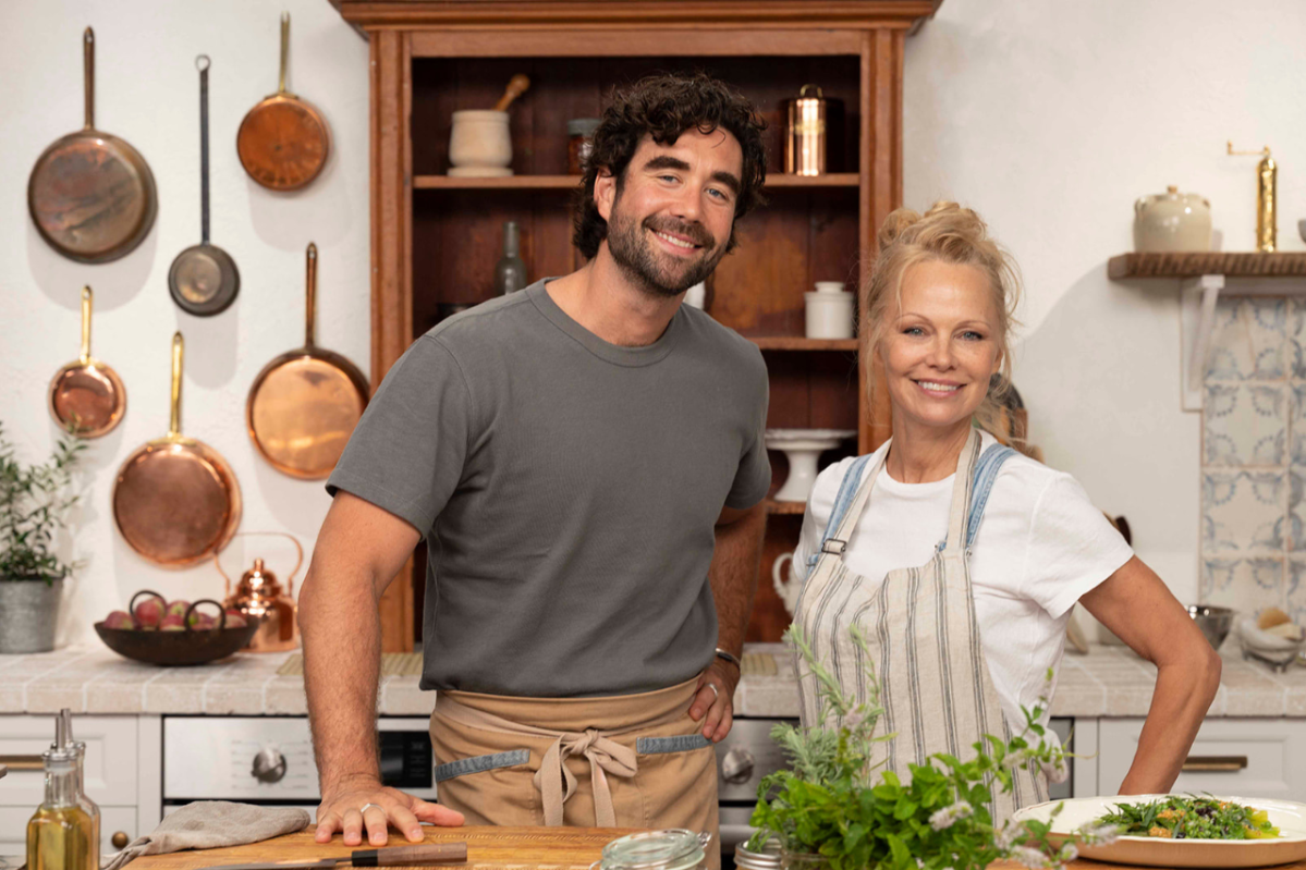 Pamela Anderson Cooks With Gabe Kennedy
